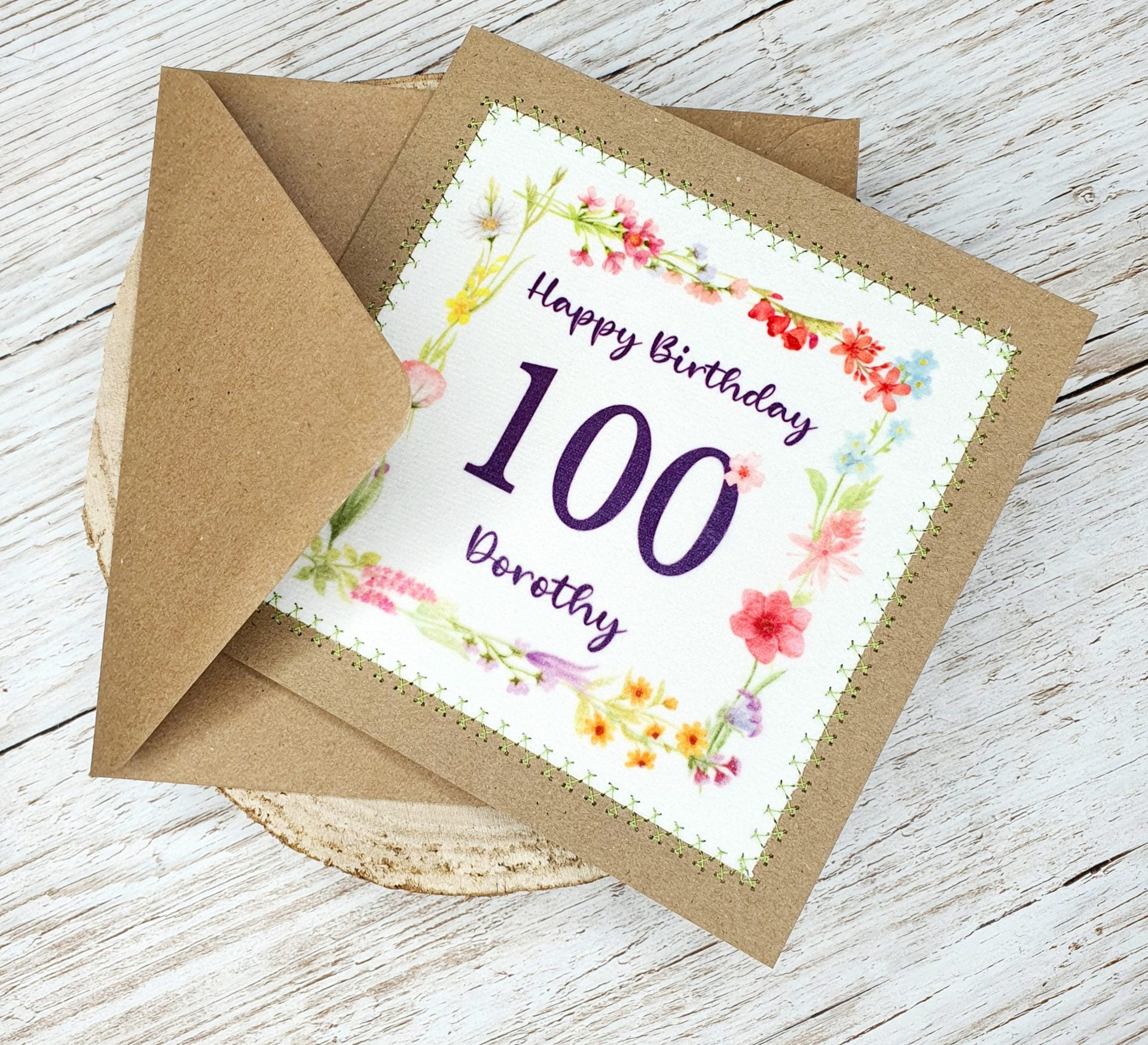 100th Birthday Card, 100th Birthday, Greeting Card, Personalised ...