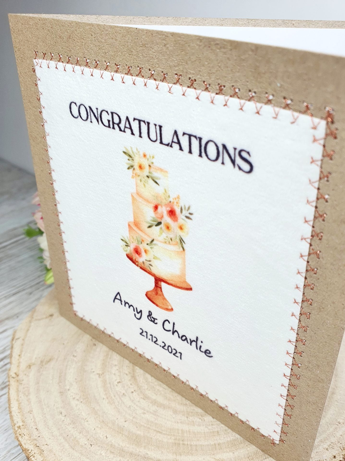 Just Married Card, Congratulations Mr & Mrs, Wedding Card, Happy Couple ...