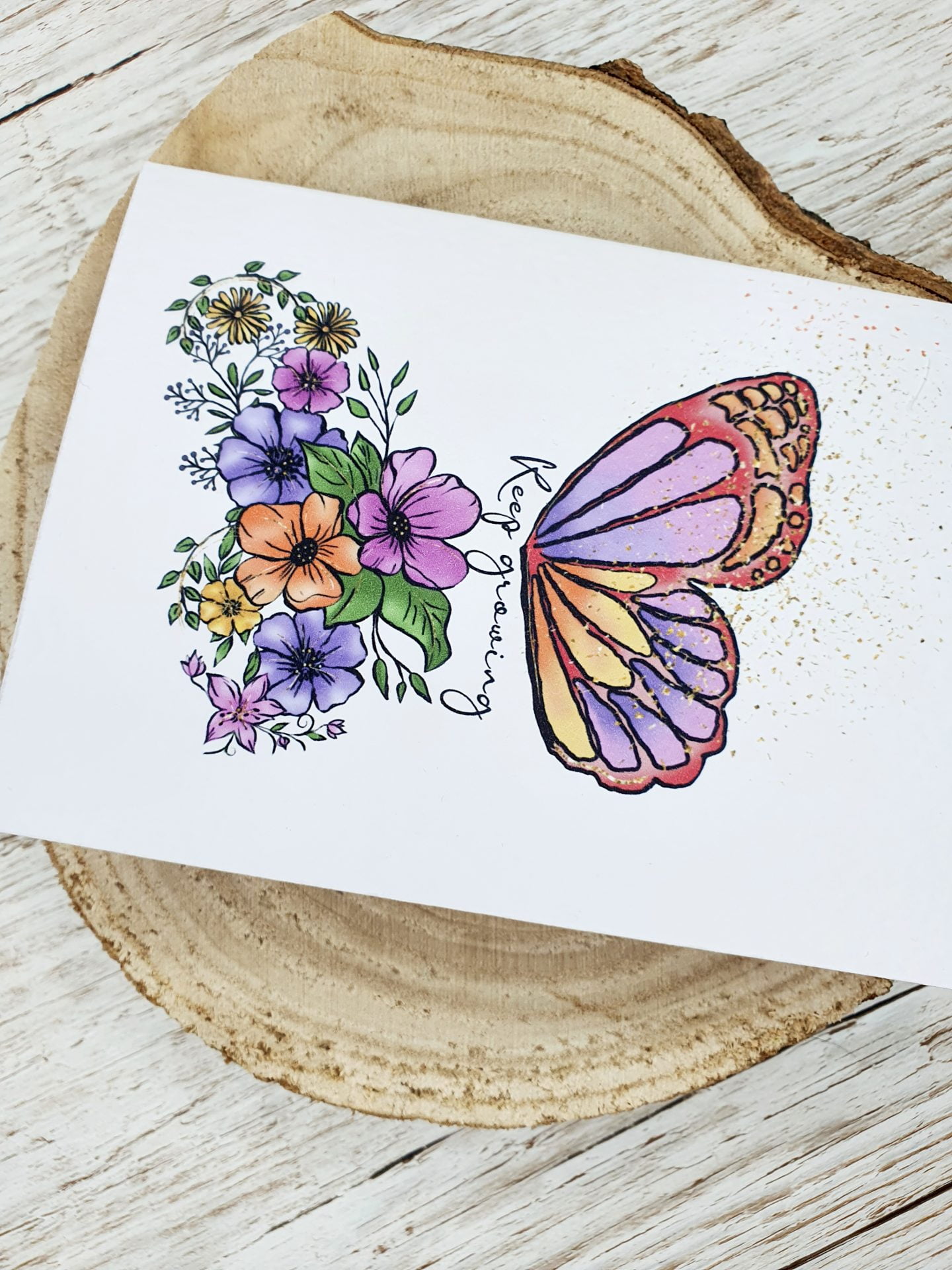 Keep Growing, Motivational Greeting Card, Encouragement Card, Mental ...