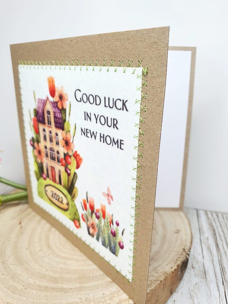 Good Luck In Your New Home, Whimsical, Greeting Card, New Home Card ...