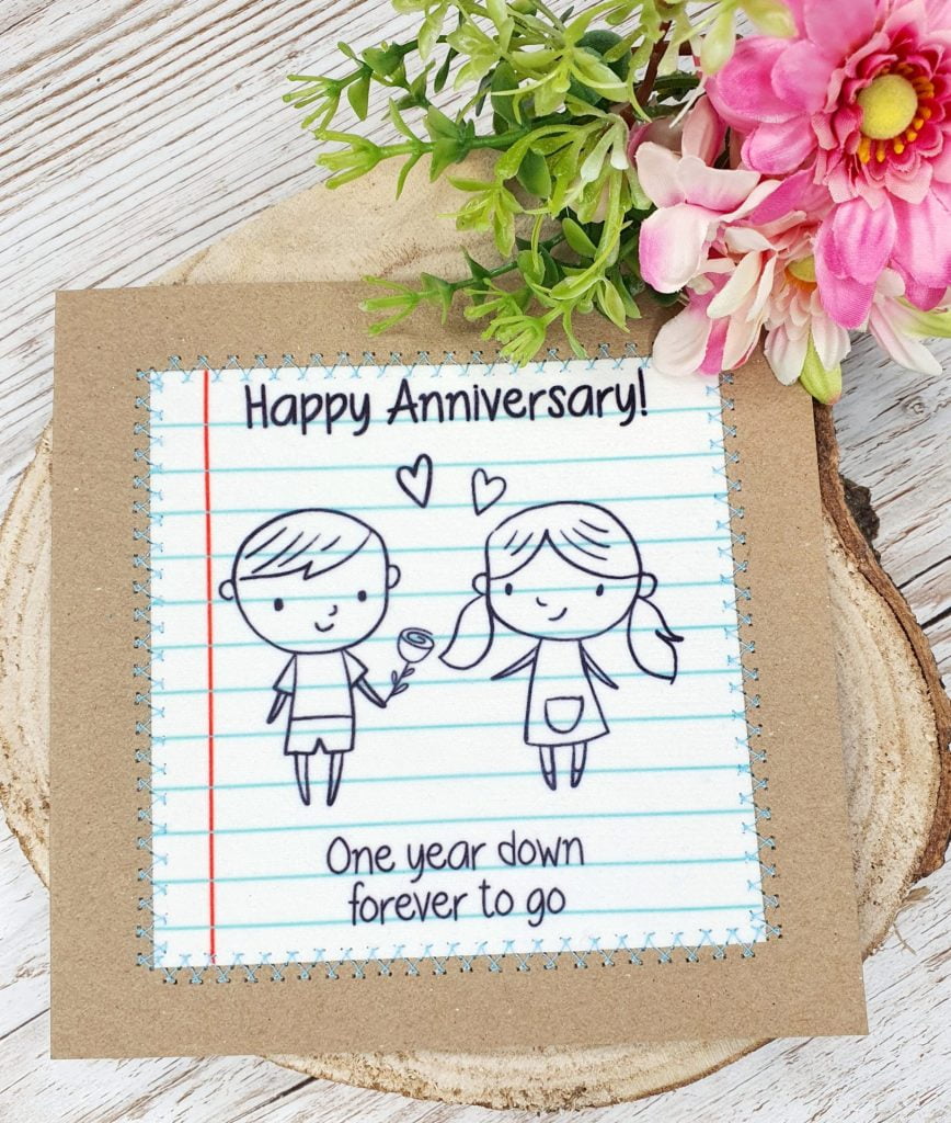 Paper Anniversary, Greeting Card, One Year Anniversary, First ...