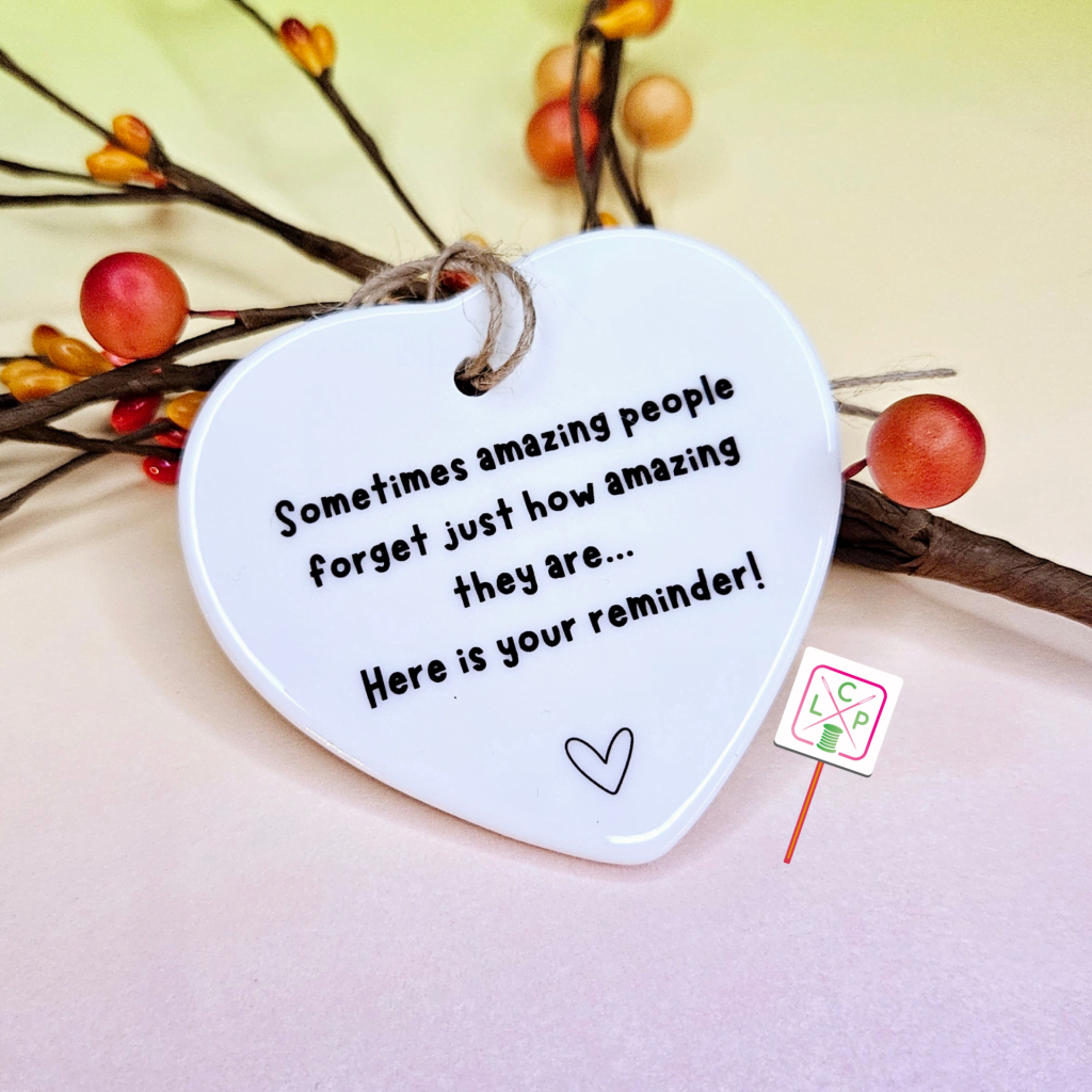 Personalised Ceramic Heart Keepsake – Encouragement Gift - Bespoke ...